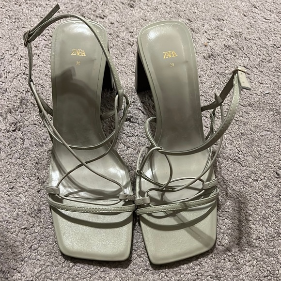 Zara | Shoes | Zara Pastel Green Heels | Poshmark